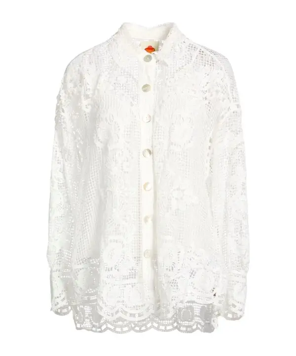Farm Rio Lace Long Sleeve Shirt