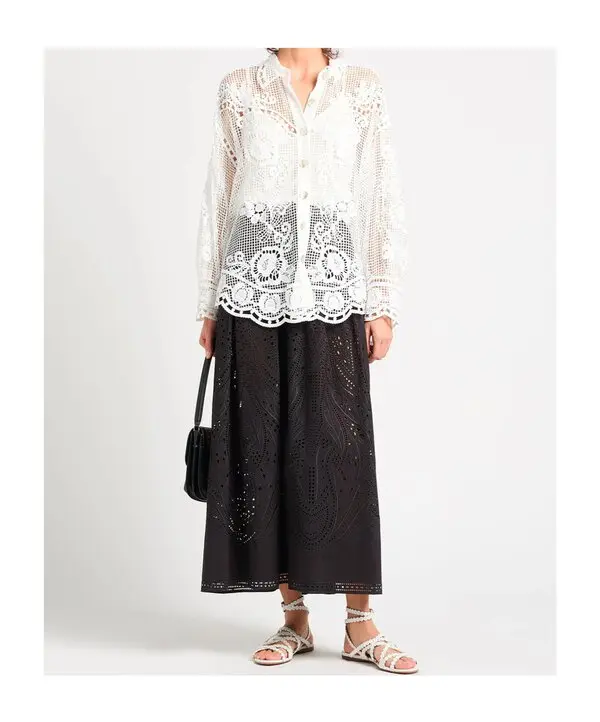 Farm Rio Lace Long Sleeve Shirt