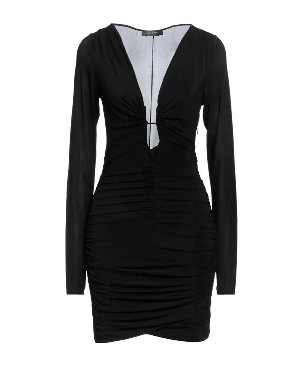 Isabel Marant Étoile Long Sleeve Deep V Neckline Mini Dress