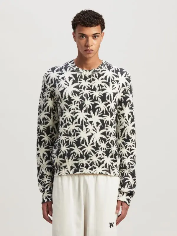 Palm Angels Palm Tree-printed Knitted Jumper