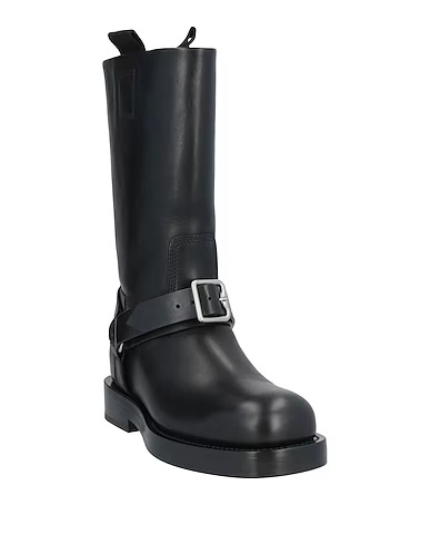 Burberry Tall Leather Boots With Square Heel