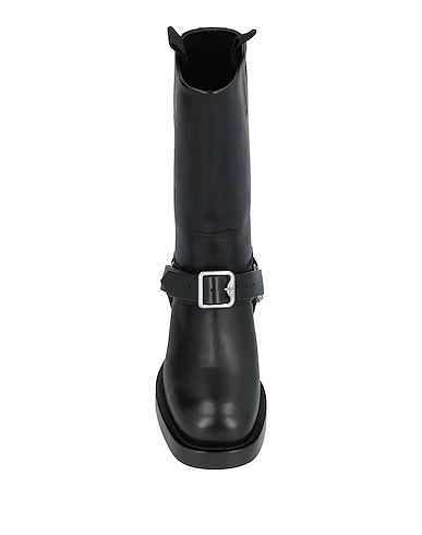 Burberry Tall Leather Boots With Square Heel