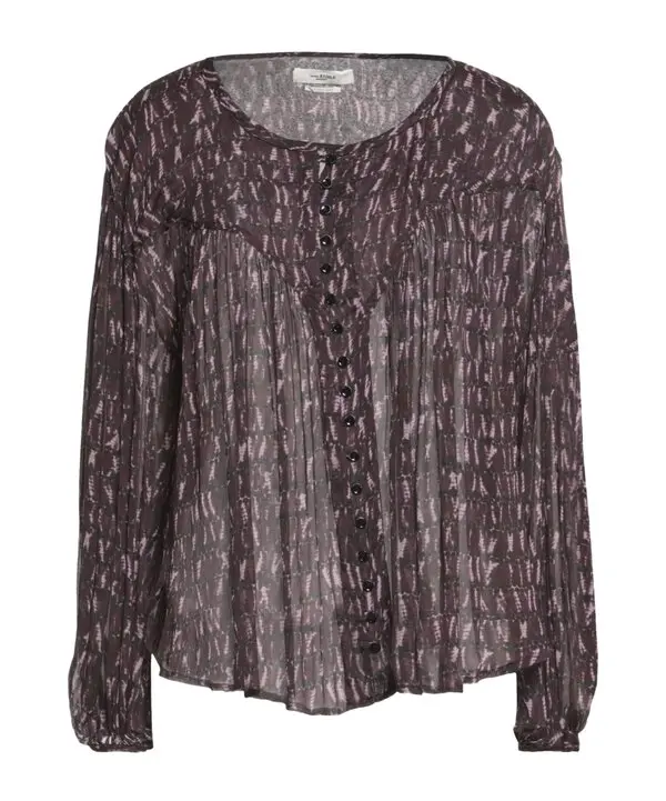 Isabel Marant Étoile Printed Long-sleeved Button-up Cover-up