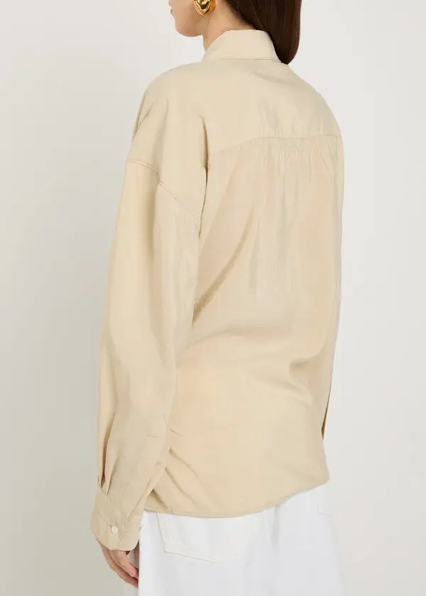 LEMAIRE Twisted Brushed Silk-blend Wrap Shirt