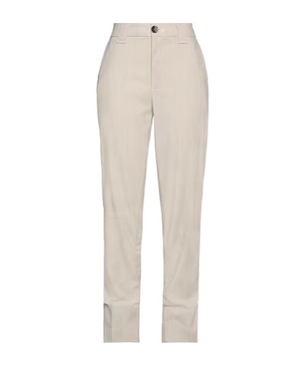 GANNI Chinos With Tapered Leg And Belt Loops - Nude