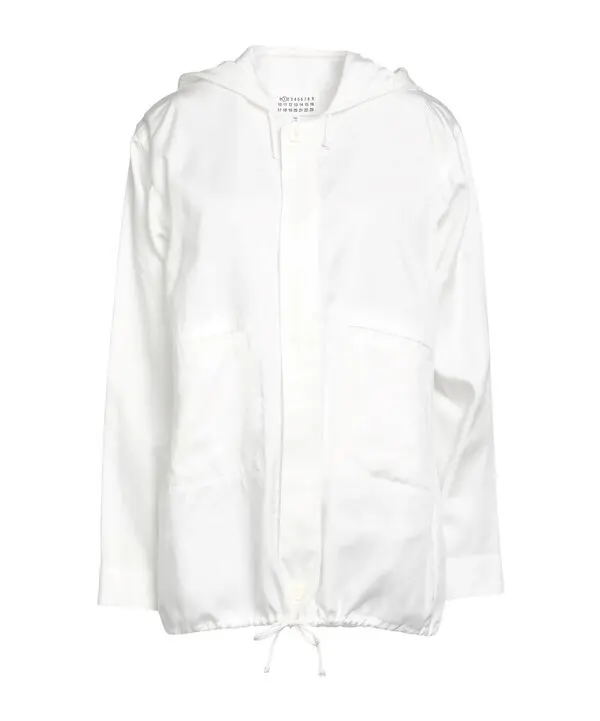 MAISON MARGIELA Long Sleeve Hooded Blouse - White