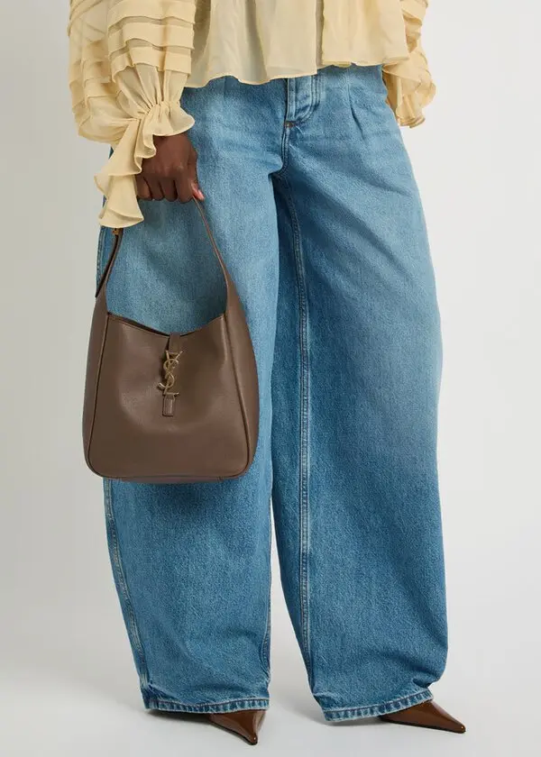 Saint Laurent Le 5 À 7 Small Leather Hobo Bag