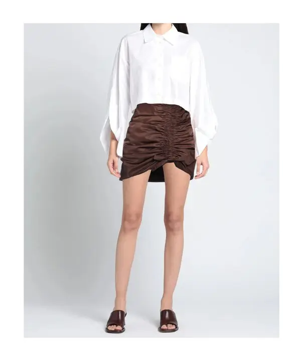 GANNI Gathered Detail Zip Up Skirt