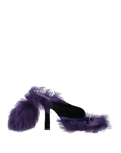 Burberry Shearling Embellished Heeled Sandals