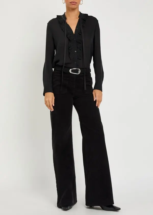 NILI LOTAN Florence Flared-leg Corduroy Trousers
