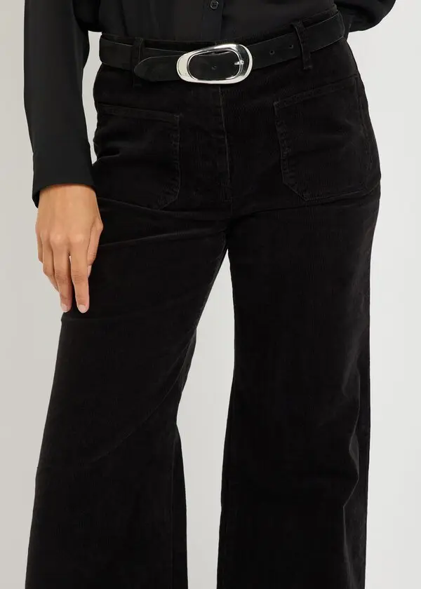 NILI LOTAN Florence Flared-leg Corduroy Trousers
