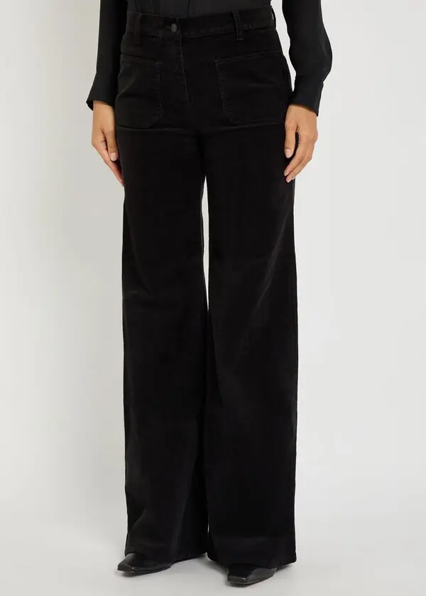 NILI LOTAN Florence Flared-leg Corduroy Trousers