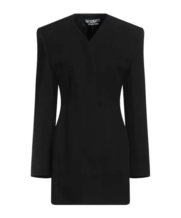 Jacquemus Fitted V-neck Long Sleeve Dress