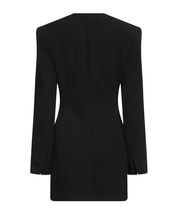 Jacquemus Fitted V-neck Long Sleeve Dress