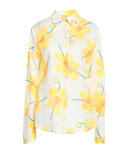 Marni Floral Print Long Sleeve Shirt - White