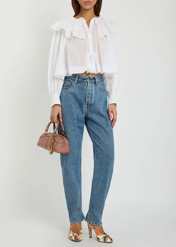 Chloé Ruffled Cotton Blouse