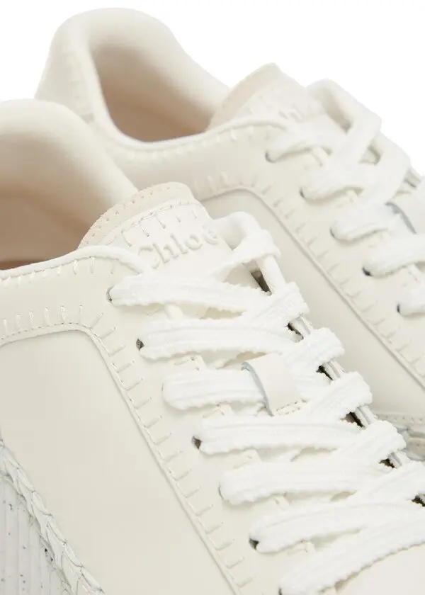 Chloé Nama Panelled Leather Flatform Sneakers