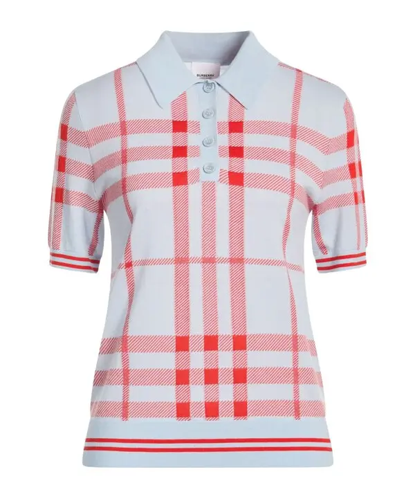 Burberry Signature Check Knit Polo Shirt
