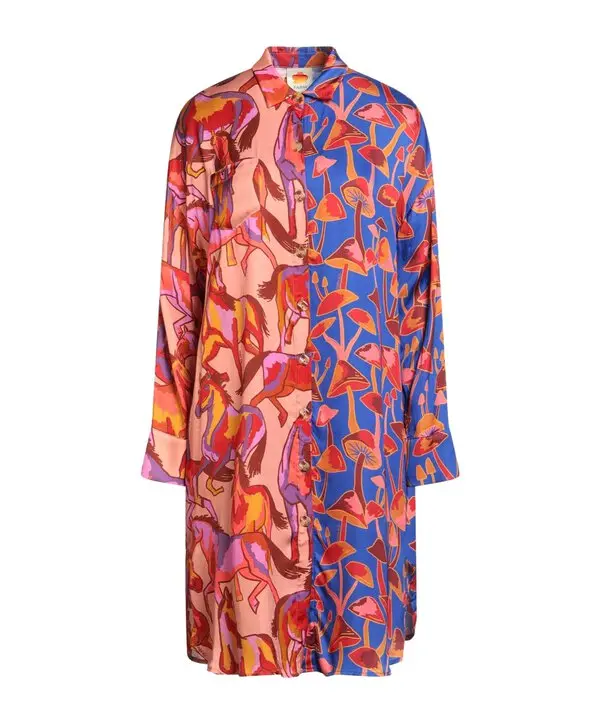 Farm Rio Long-sleeve Printed Shirt Dress