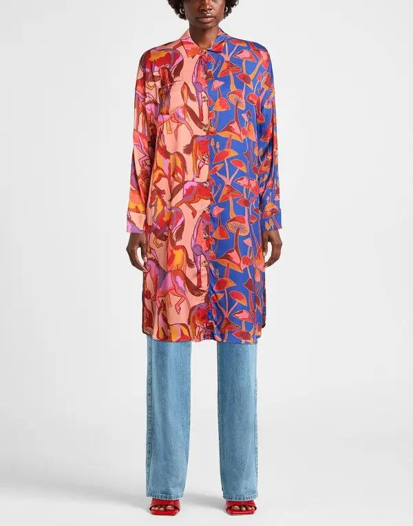 Farm Rio Long-sleeve Printed Shirt Dress