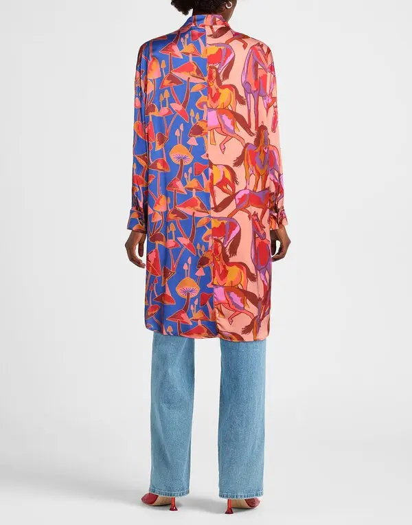 Farm Rio Long-sleeve Printed Shirt Dress