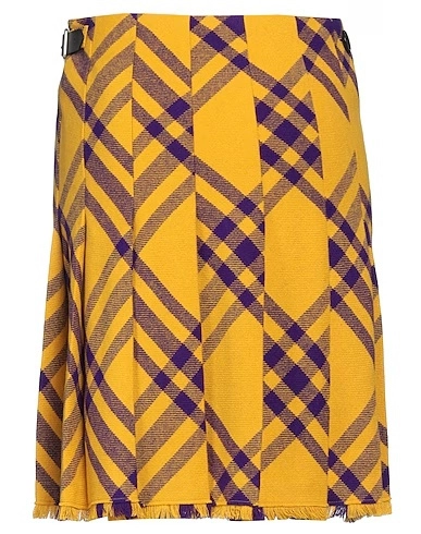 Burberry Plaid Wool Wrap Mini Skirt