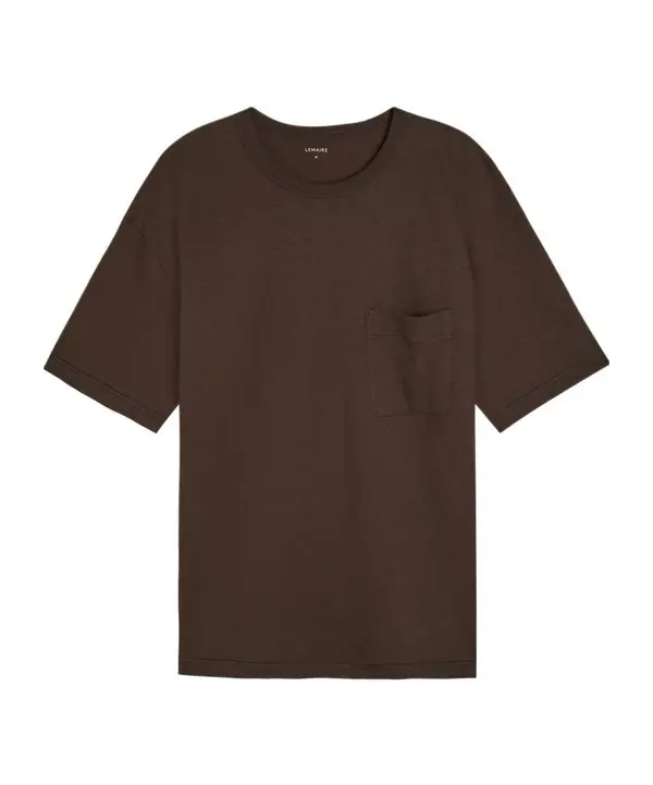 LEMAIRE Boxy Cotton And Linen-blend T-shirt - Green