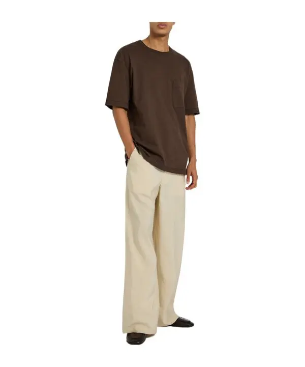 LEMAIRE Boxy Cotton And Linen-blend T-shirt - Green
