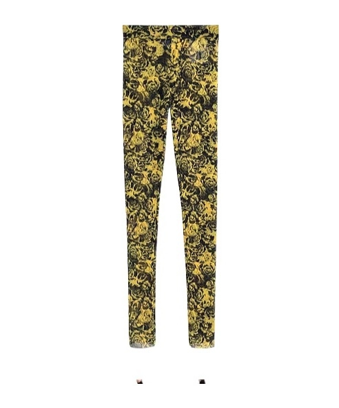 GANNI Tulle Floral Print Tapered Leg Pants - Green