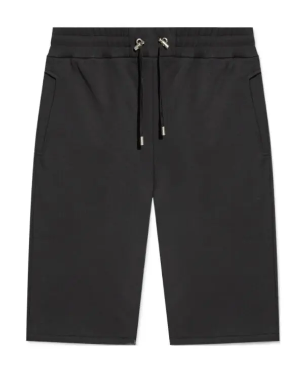 Balmain Cotton Shorts With Flocked Logo