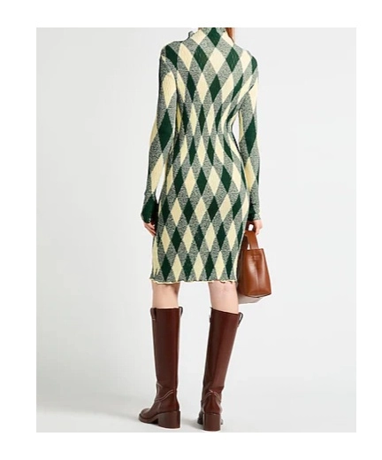 Burberry Geometric-print Knit Midi Dress