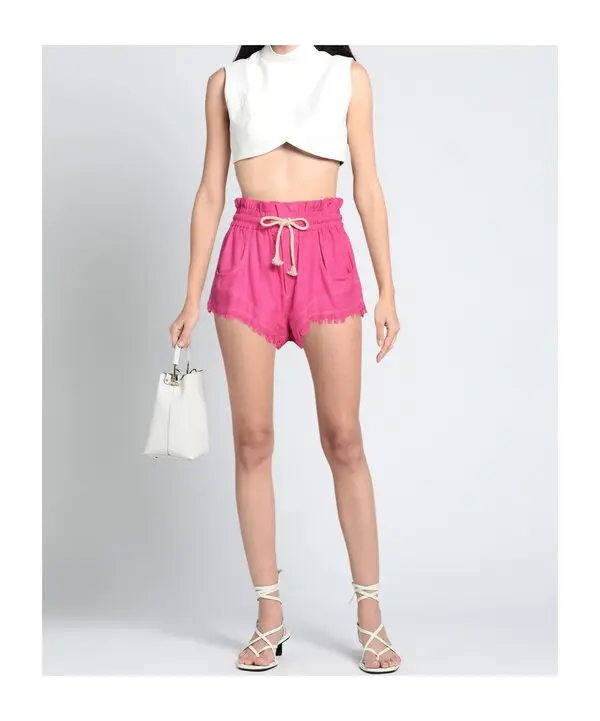 Isabel Marant Étoile High Waisted Drawstring Shorts With Frayed Cuffs