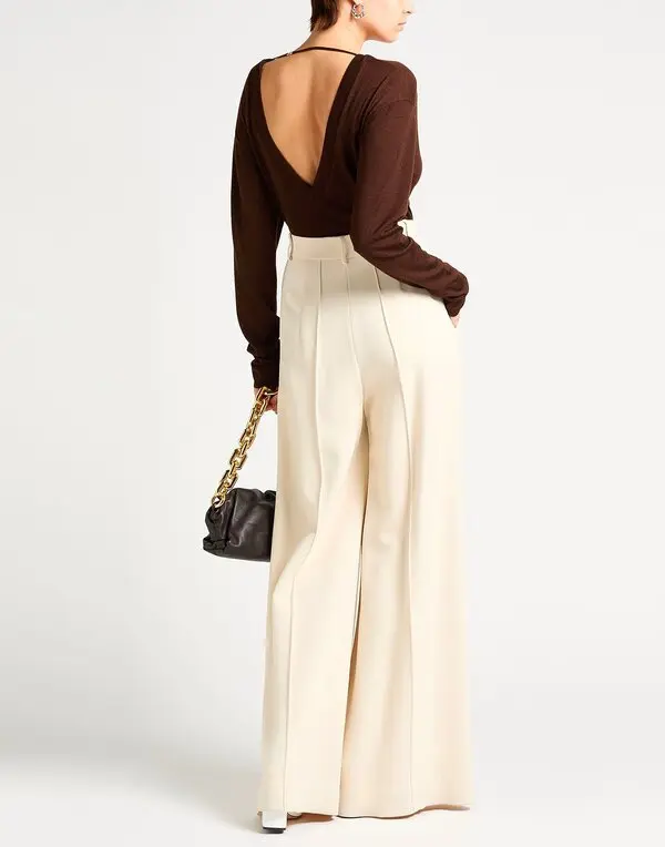 Saint Laurent Long-sleeved V-neck Bodysuit - Brown