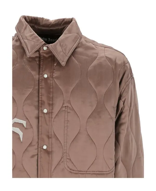Palm Angels Logo Quilted Jacket