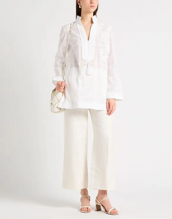 Tory Burch Lace V-neck Long Sleeve Blouse