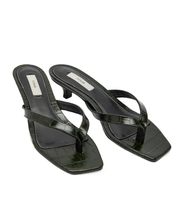TOTEME Embossed Leather Sandals