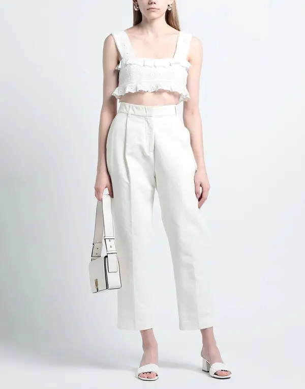 Isabel Marant Étoile Solid Color Lace Sleeveless Crop Top