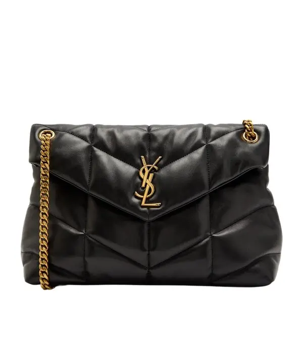 Saint Laurent Lou Puffer Medium Leather Shoulder Bag