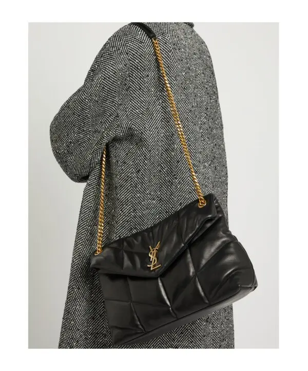 Saint Laurent Lou Puffer Medium Leather Shoulder Bag