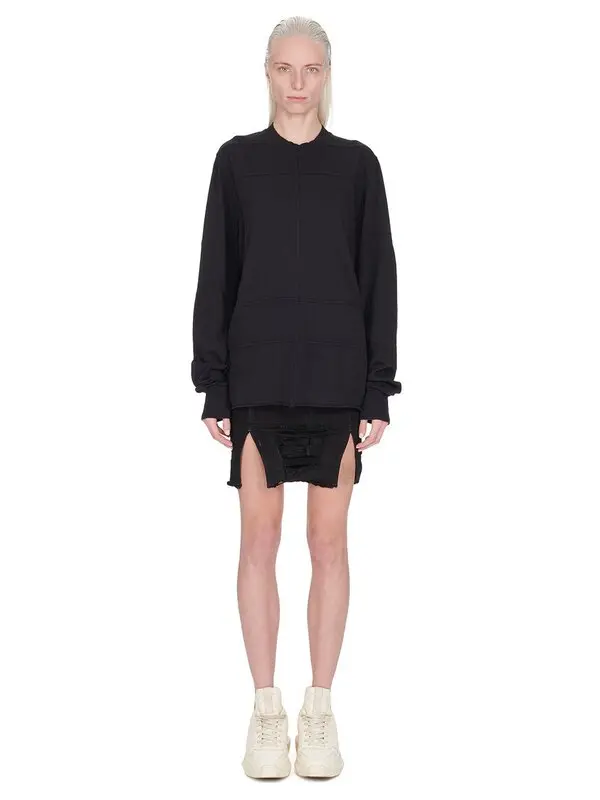 Rick Owens Distressed Denim Mini Skirt