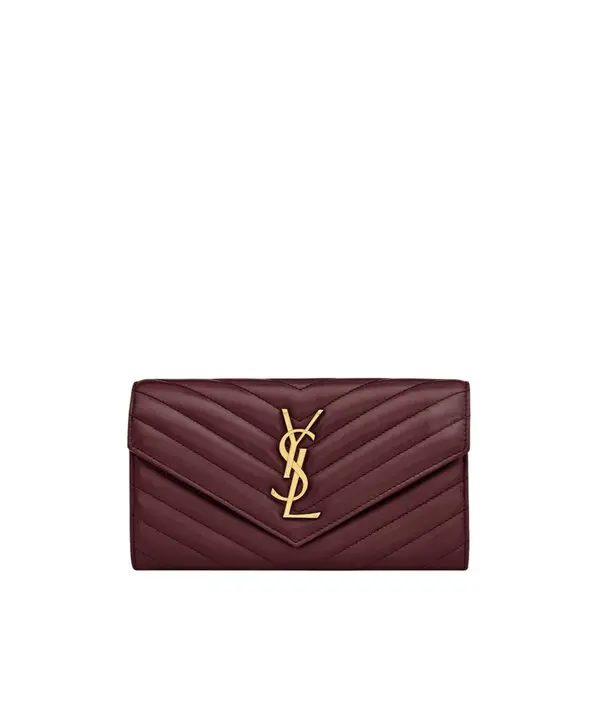 Saint Laurent Large Flip Wallet - Yellow