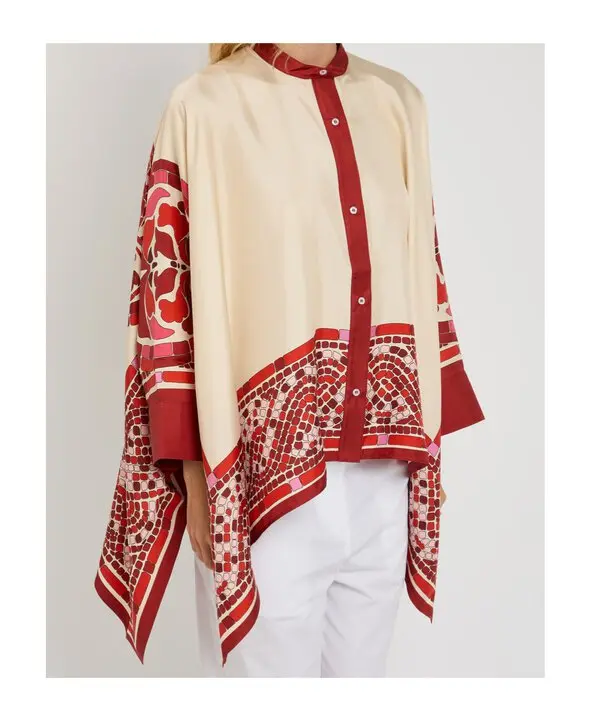 La DoubleJ Floulard Printed Silk-twill Shirt