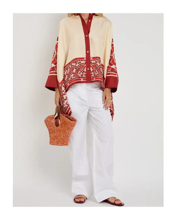 La DoubleJ Floulard Printed Silk-twill Shirt