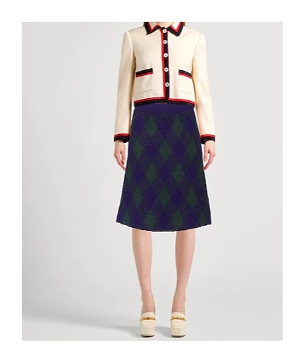 Burberry Argyle Midi Skirt
