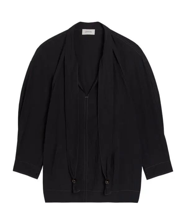 LEMAIRE Scarf Effect Shirt - Black