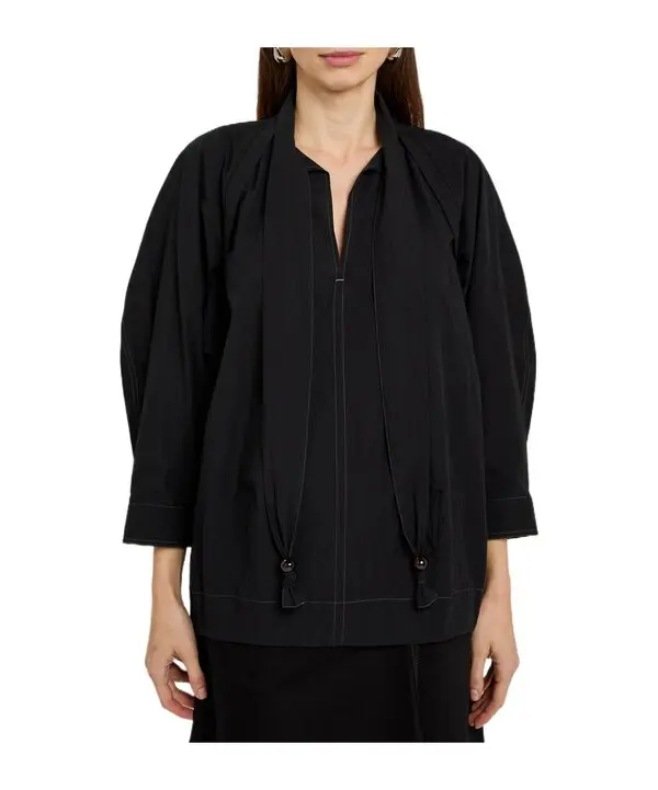 LEMAIRE Scarf Effect Cotton Blouse