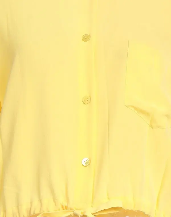 Marni Long Sleeve Crepe Shirt With Drawstring Hem