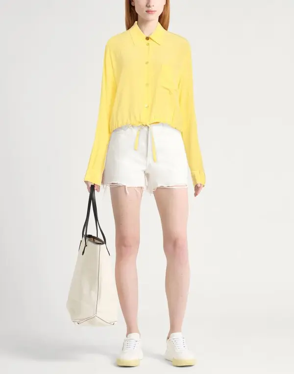 Marni Long Sleeve Crepe Shirt With Drawstring Hem