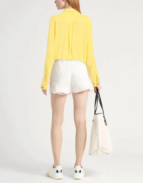 Marni Long Sleeve Crepe Shirt With Drawstring Hem