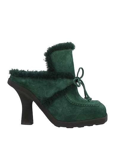 Burberry Suede Shearling Lined Mules